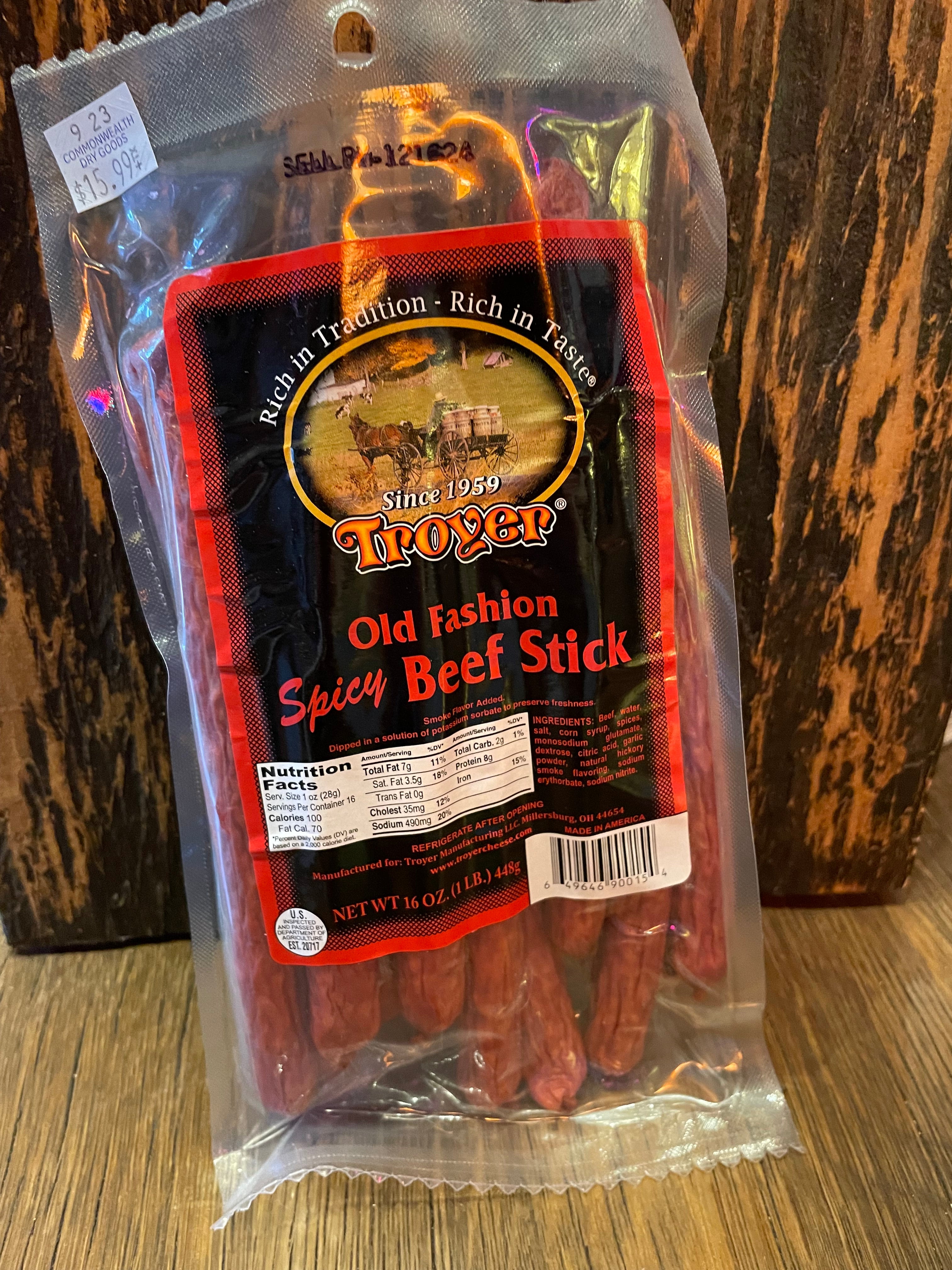 Troyer Jerky - Spicy Beef Sticks - 1 lb bag | My Site