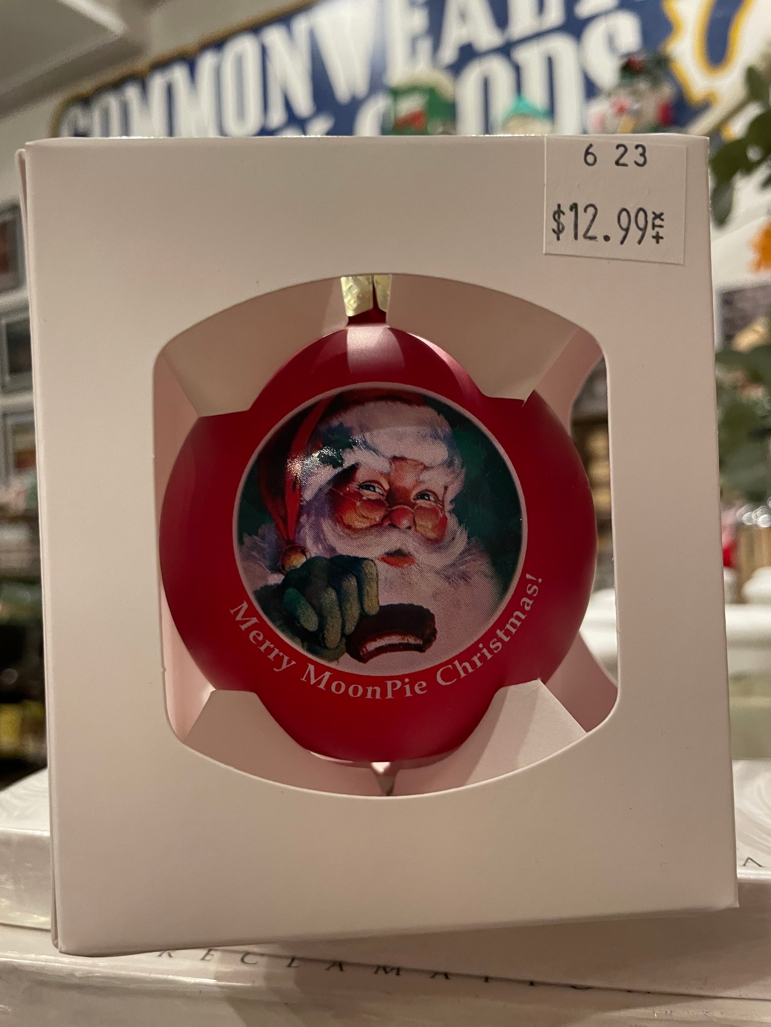 MoonPie Glass Ornament - Santa | My Site